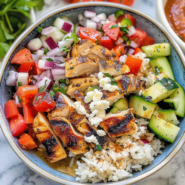 Greek Chicken Rice Bowl