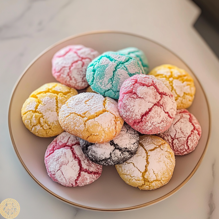 Easter Crinkle Cookies